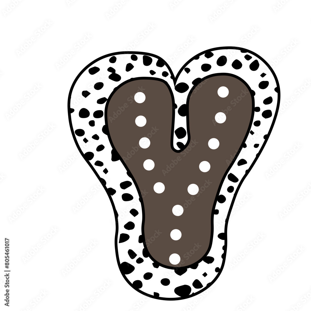 Dalmatian Dots Letters Alphabet font PNG svg, doodle Bright Colors ...