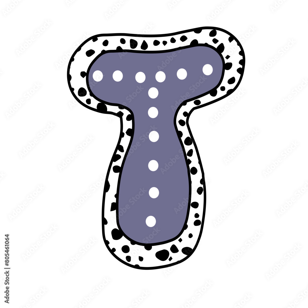 Dalmatian Dots Letters Alphabet font PNG svg, doodle Bright Colors ...