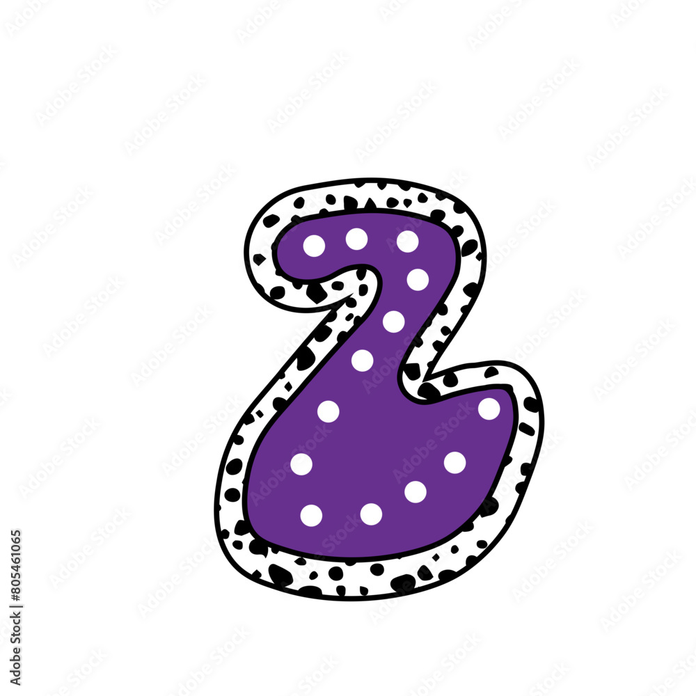 Dalmatian Dots Letters Alphabet font PNG svg, doodle Bright Colors ...