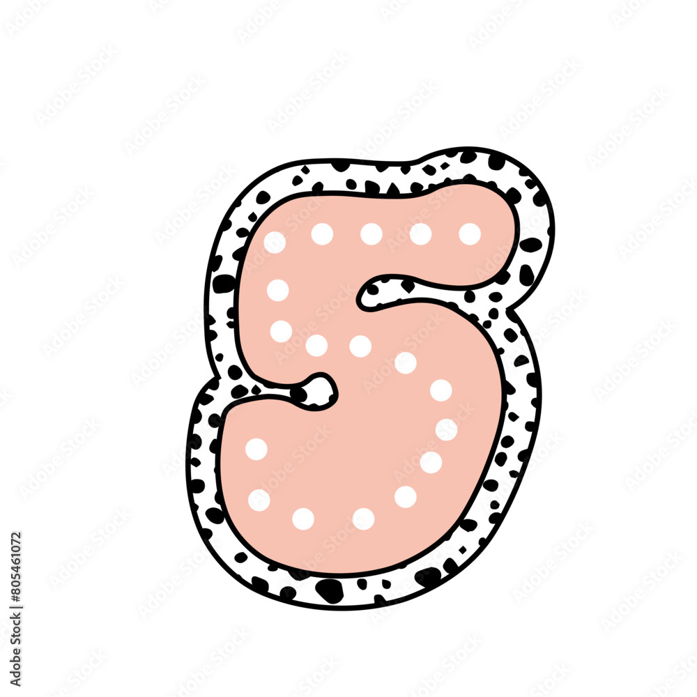 Dalmatian Dots Letters Alphabet font PNG svg, doodle Bright Colors ...