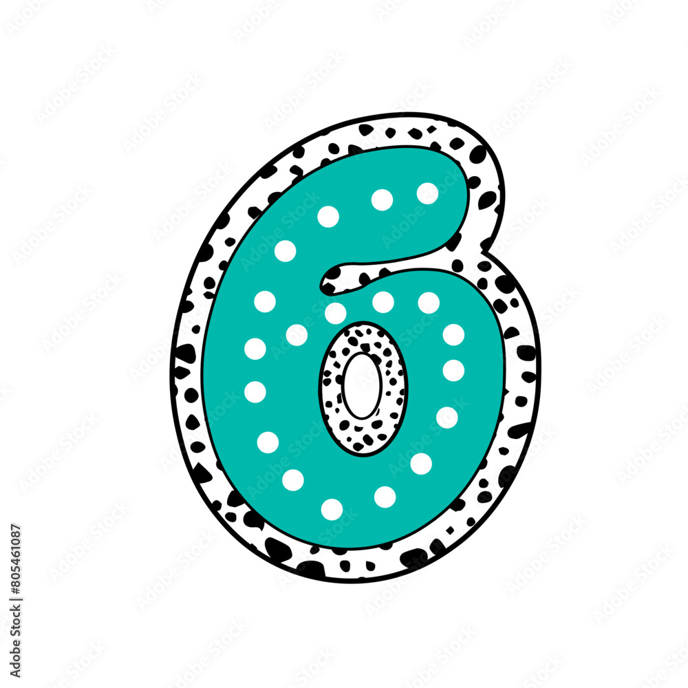 Dalmatian Dots Letters Alphabet font PNG svg, doodle Bright Colors ...