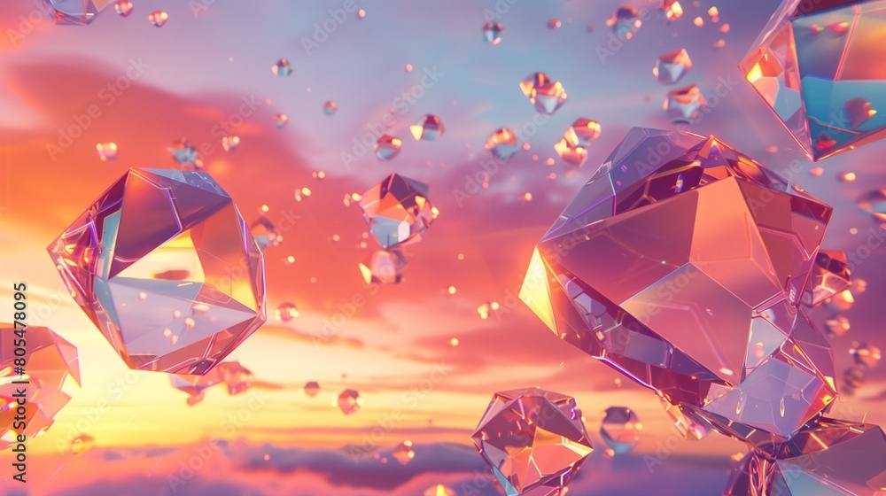 Imagine a serene yet dynamic background of free vector realistic 3D ...