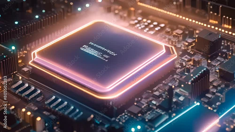 Vídeo do Stock: Concept animation shows the process of turning on the ...