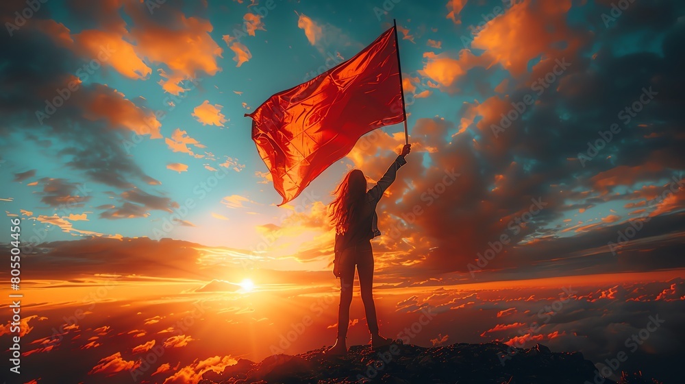 Celebrating triumph and success, the pennant of victory represents ...