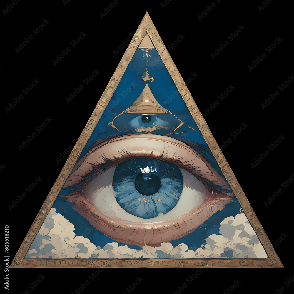 The Eye of Wisdom - An Intricate and Symbolic Artwork Depicting the All ...