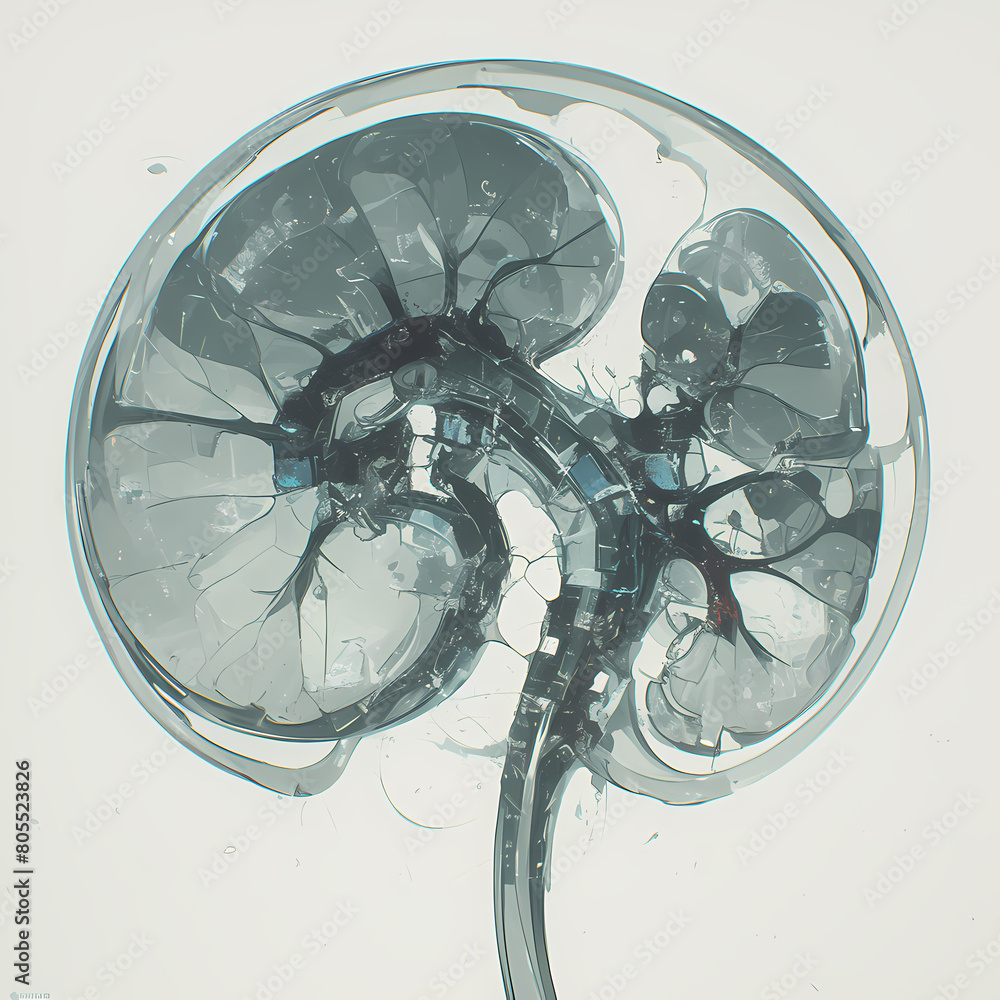 Explore the intricate beauty of our renal system with this stunning AI ...