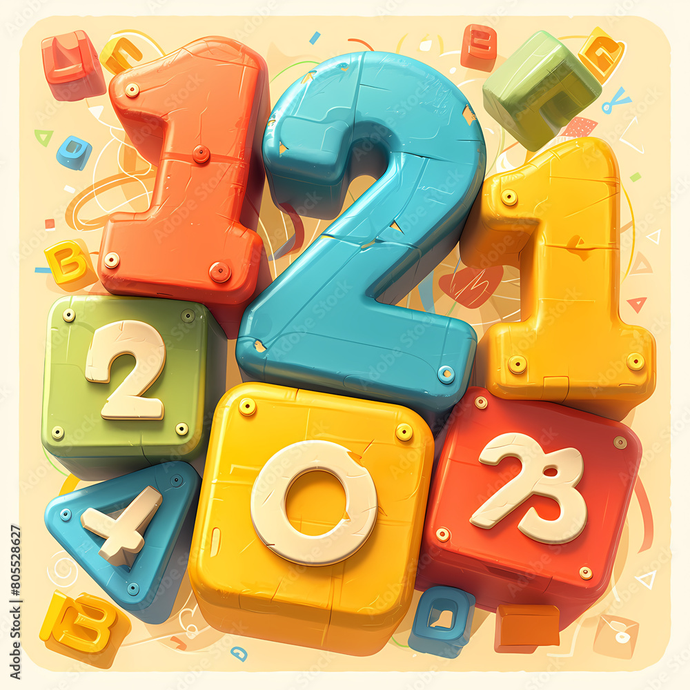 Engaging Stock Image of Colorful Number Blocks Perfect for Educational ... Engaging Stock Image of Colorful Number Blocks Perfect for Educational ...