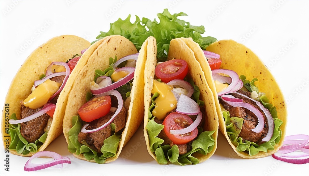 tacos design elements isolated on transparent background a graphic ...