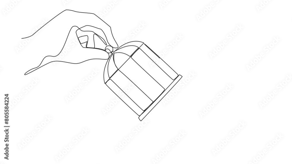 Animation of one line drawing of single continuous line drawing big ...