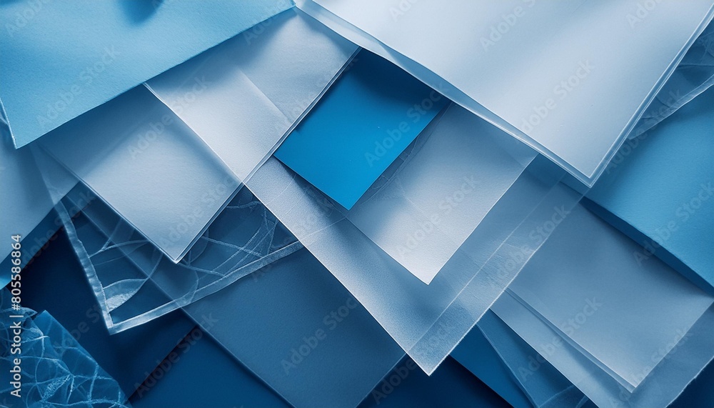 modern abstract blue background design with layers of textured white ...