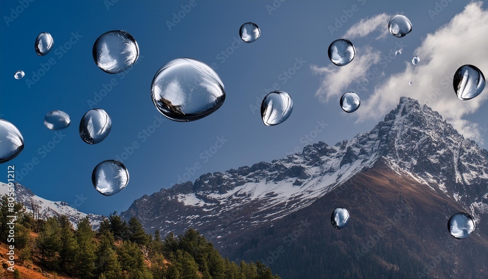 water drops realistic 3d rain transparent droplet shape falling fress ...