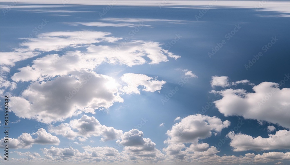 blue fantastic 3d clouds on the floor sky and landscape gentle colors ...