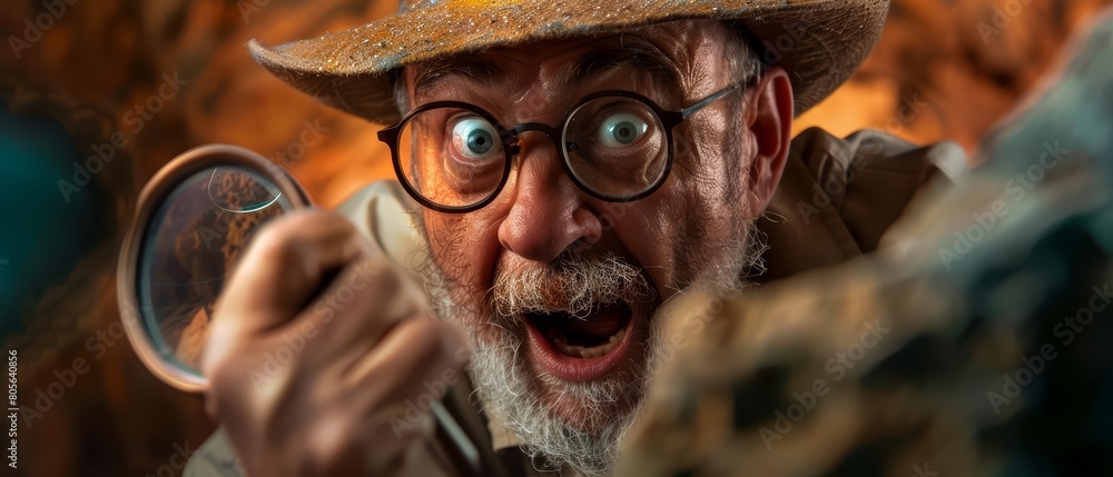 About realistic portrait of an archaeologist uncovering ancient ...