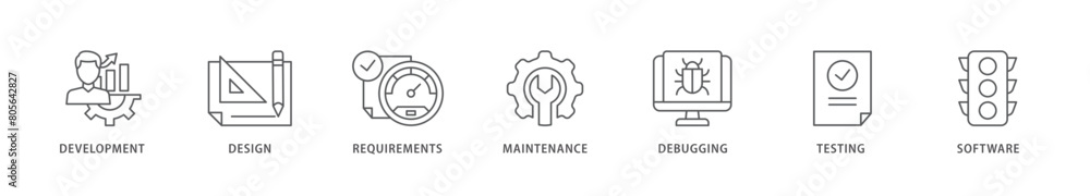 Agile icon packs for your design digital and printing of development ...