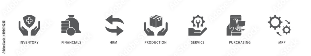 ERP icon packs for your design digital and printing of inventory ...