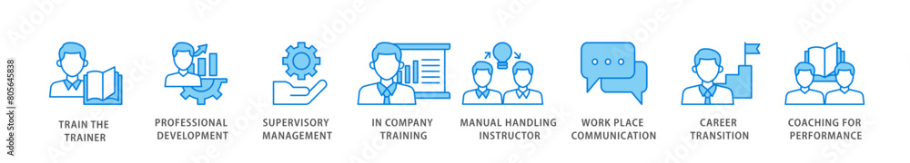 Training icon packs for your design digital and printing of coaching ...