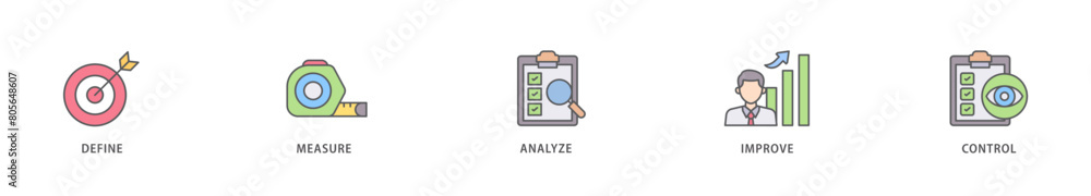 Dmaic icon packs for your design digital and printing of management ...