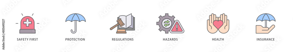 Work safety icon packs for your design digital and printing of safety ...