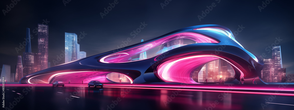 Amorphous Garage Buildings Adorned with Vibrant Color Palettes Offer a ...