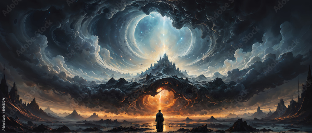 At the edge of the universe, between heaven and hell stands a holy man ...