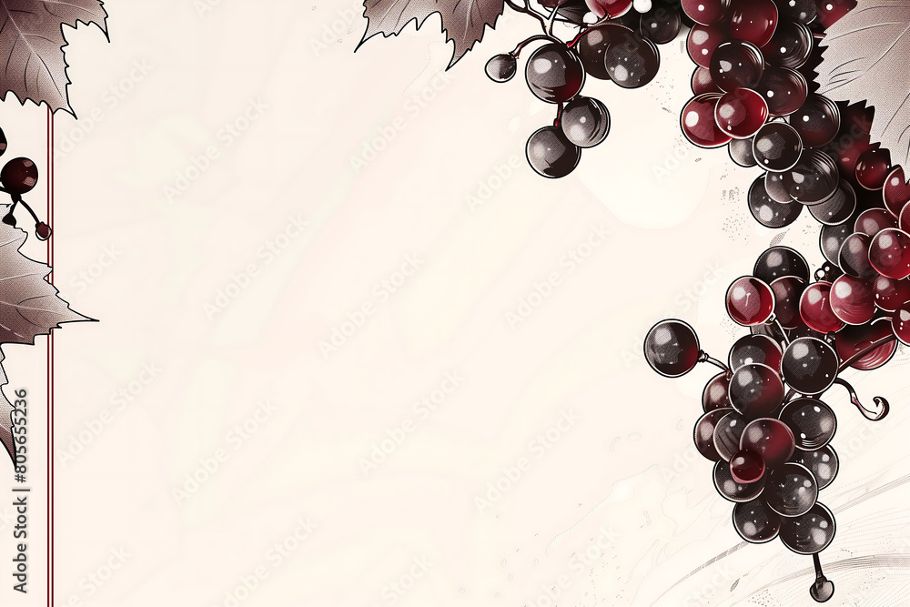 Elegant Grapevine Border Design for Invitations Stock Illustration ...