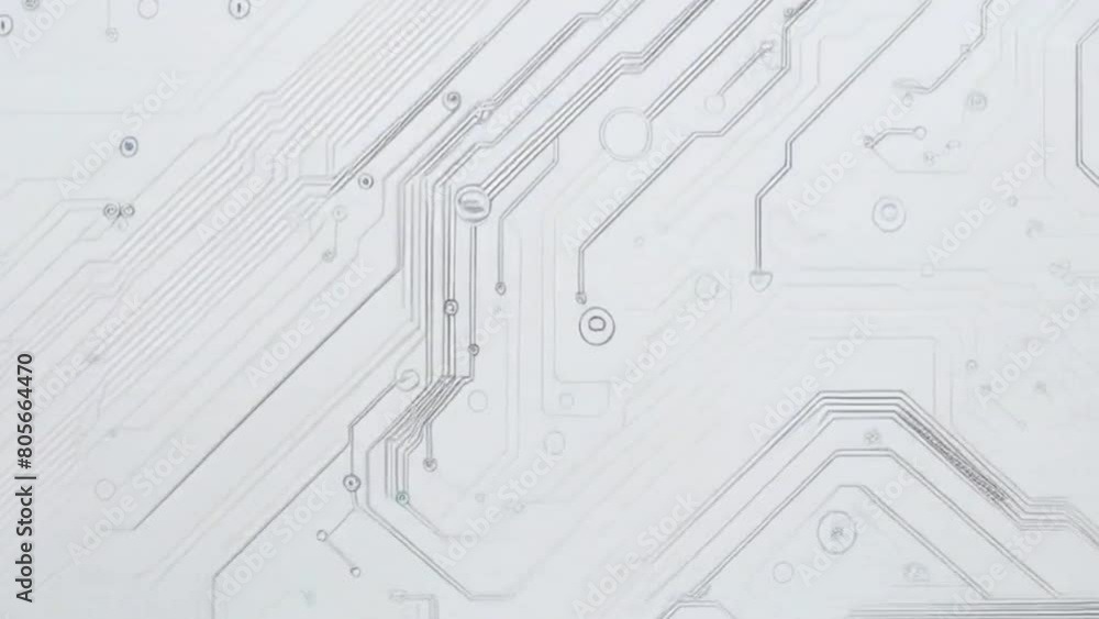 Circuit outline on pure white background technology background circuit ...