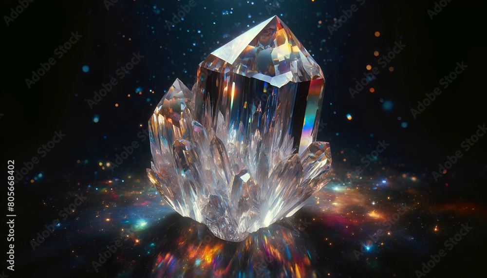 Brilliant Quartz Crystal Light Refraction Wallpaper Hyper-Realistic ...