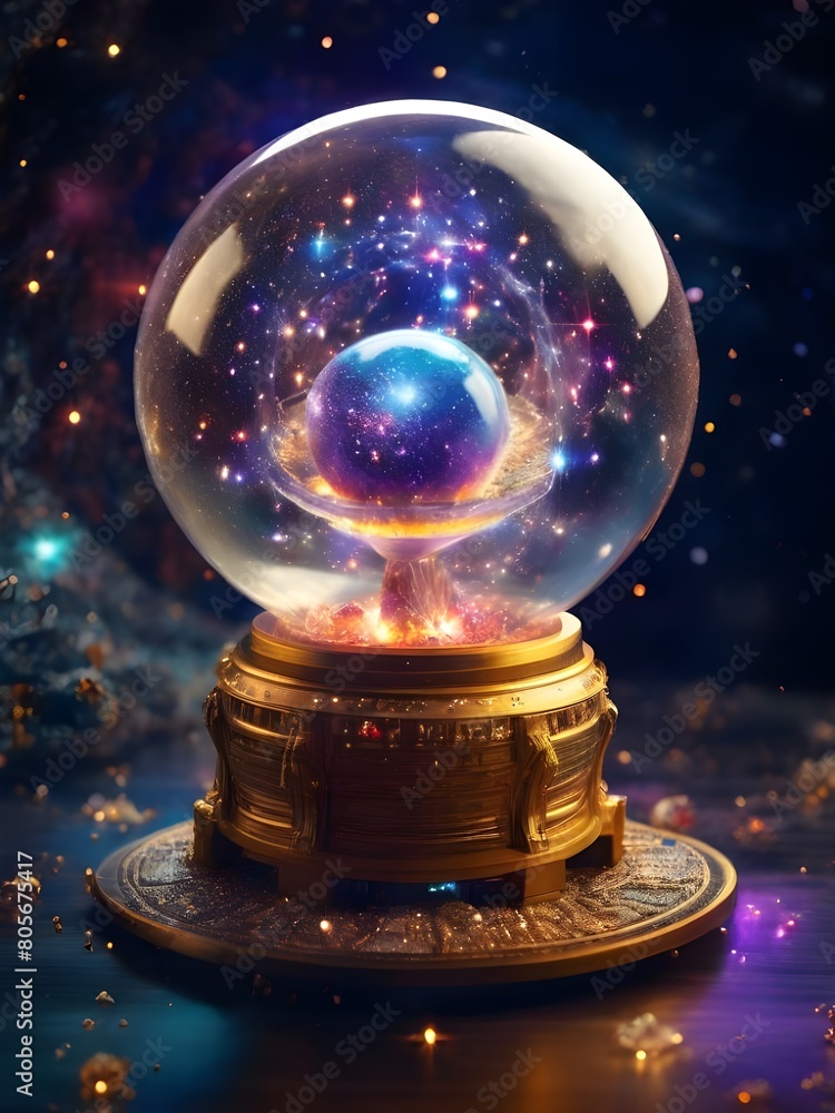 whimsical moment where zoltar magical geode ball creates a big bang ...