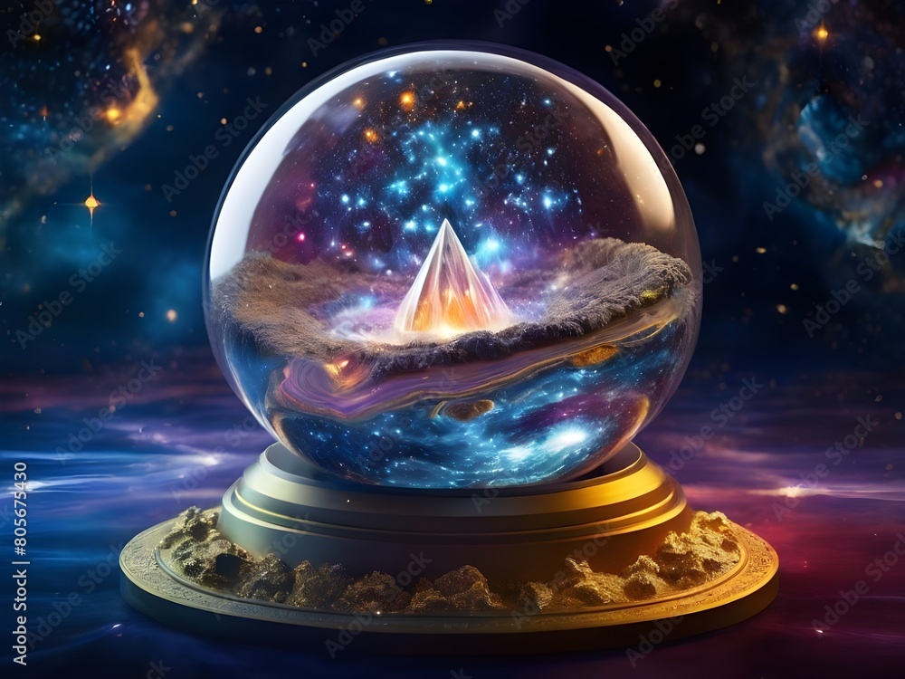 whimsical moment where zoltar magical geode ball creates a big bang ...