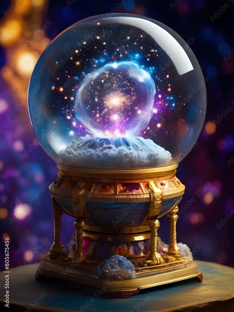 whimsical moment where zoltar magical geode ball creates a big bang ...