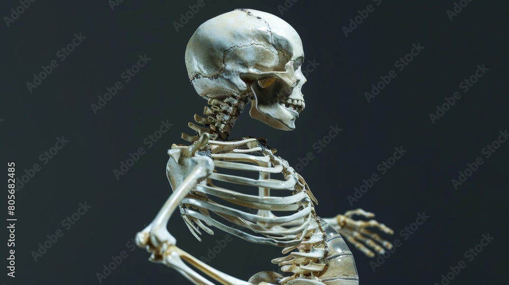 Detailed panoramic view of a pregnant person's skeletal structure, 360 ...