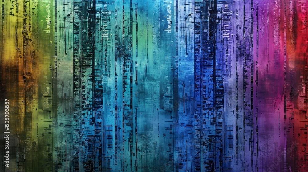 Abstract color matrix background with coded, alien ambiance, Ai ... Abstract color matrix background with coded, alien ambiance, Ai ...