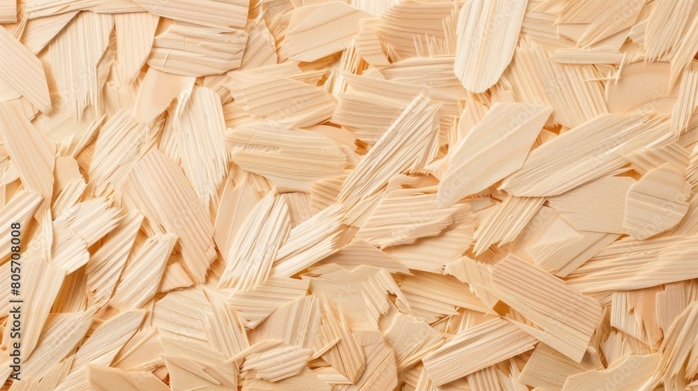 Seamless texture of Hinoki wood chips highlights intricate grain ...