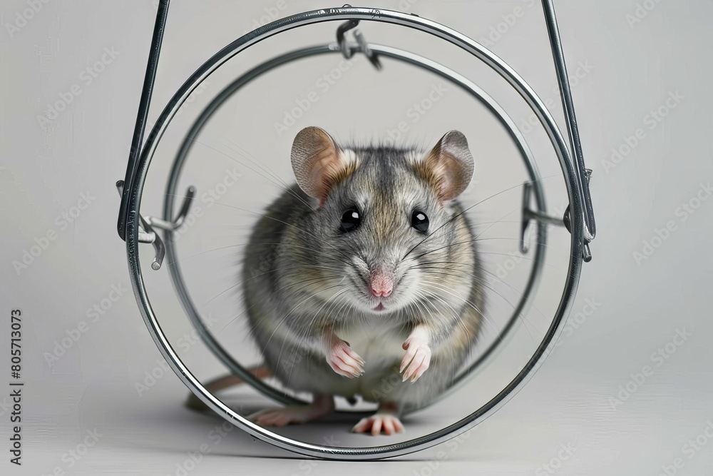 hamster wheel predicament stuck mouse symbolizing lifes challenges 3d ...