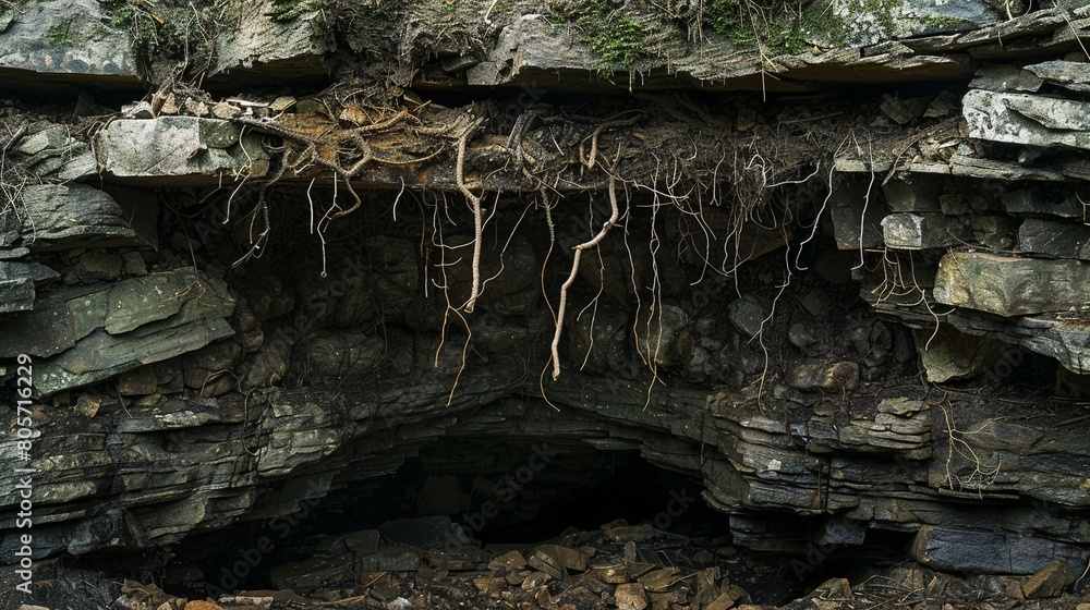Roots Penetrating a Rabbit Warren Photograph roots hanging and ...