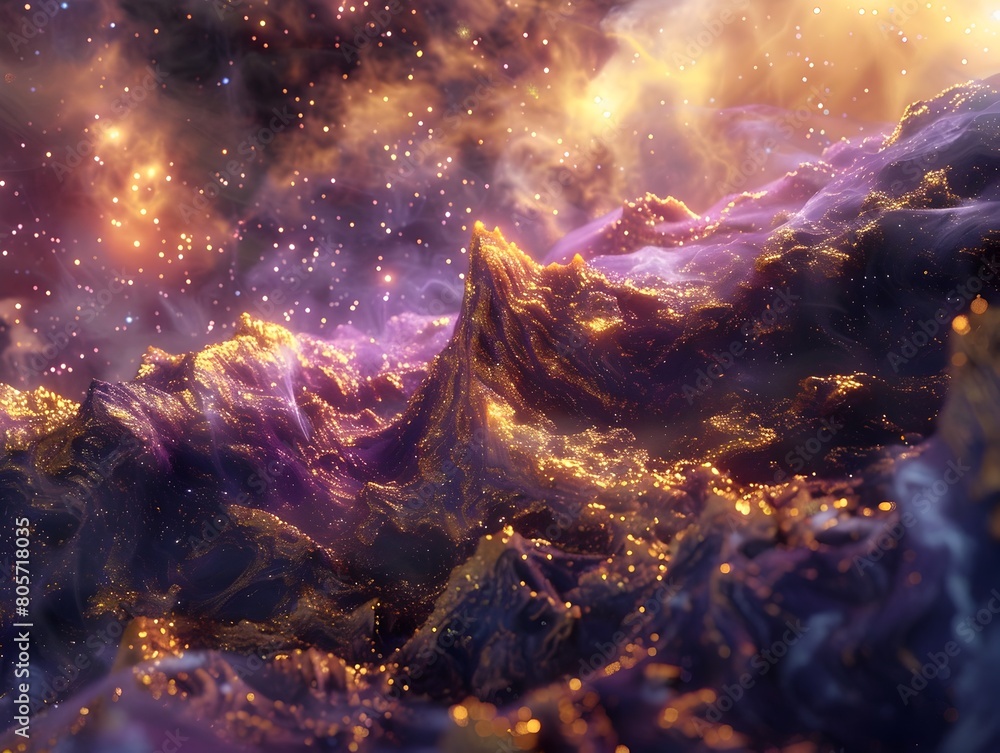 Celestial Choir of Ethereal Entities Harmonizing Amidst the Shimmering ...