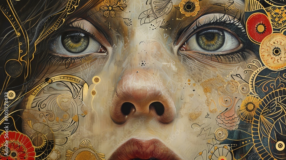 Bring to life jugendstil art motifs in a wide-angle view portrait ...