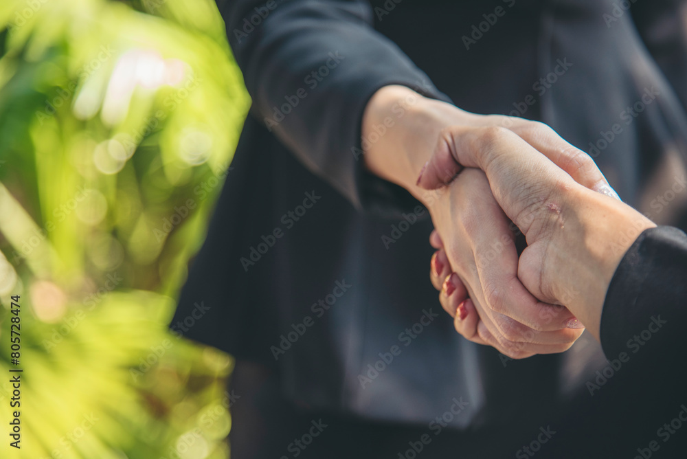 Banner Trust honesty business customer handshake together promise ...