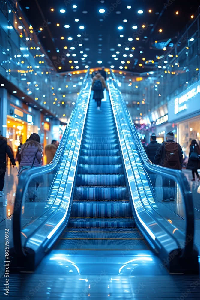 Escalator - Shopping Mall - Outlet store - shopping center - retail ...