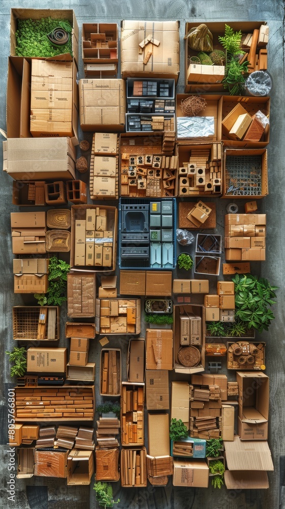 Flowchart for sorting cardboard boxes in a factory. Stock Illustration ...