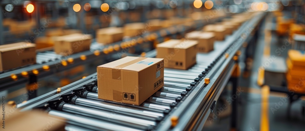 Flowchart for sorting cardboard boxes in a factory. Stock Photo | Adobe ...