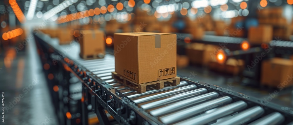 Flowchart for sorting cardboard boxes in a factory. Stock Photo | Adobe ...