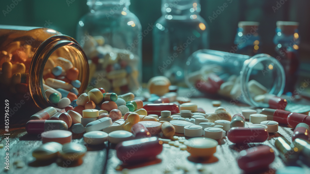 fondo sobre píldoras y pastillas Stock Photo | Adobe Stock