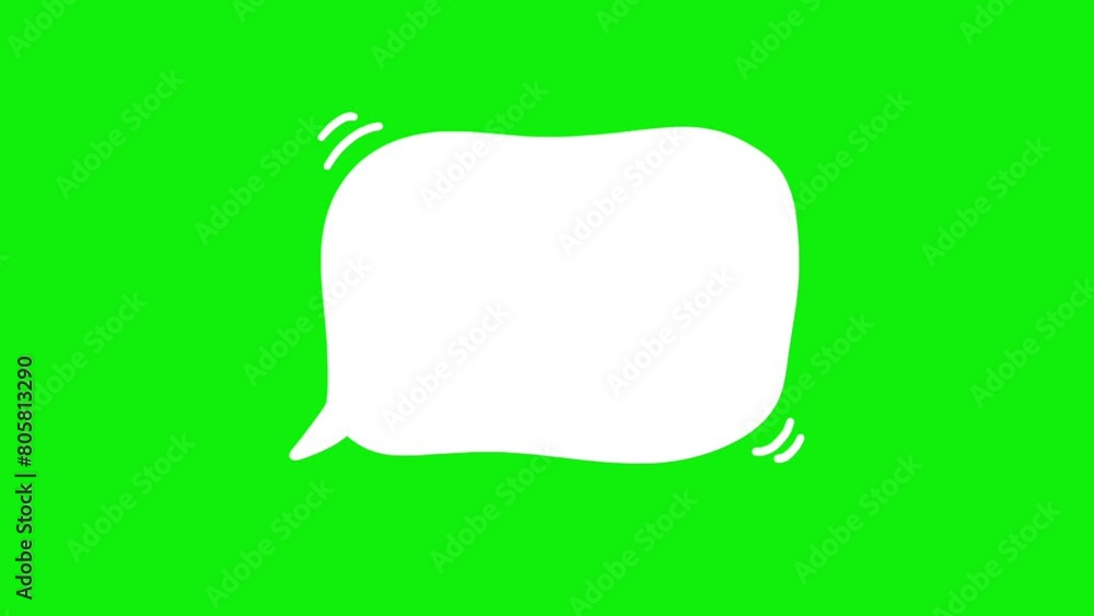 Motion symbol white chat bubble icon with greenscreen background ...