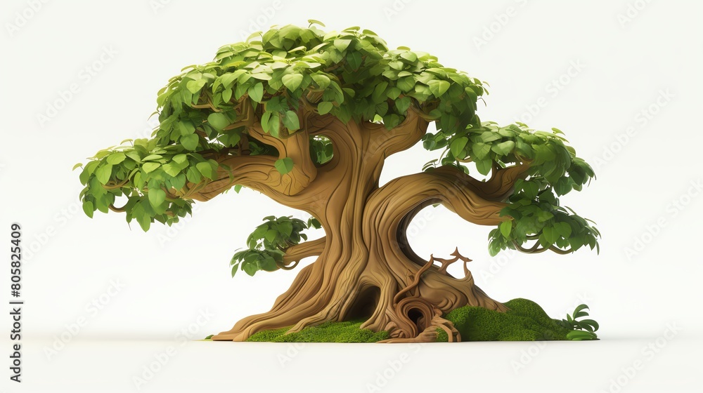 Charming image of a whimsical fairy tale tree model, designed with ...