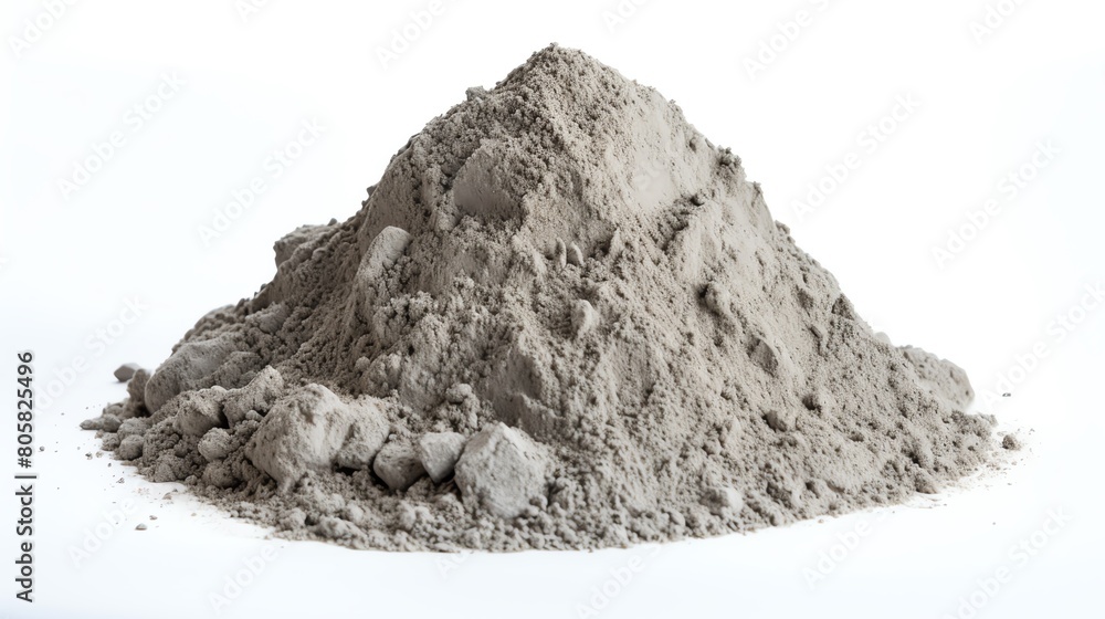 Close-up photo of a rough mound of cement mix, showcasing its grainy ...