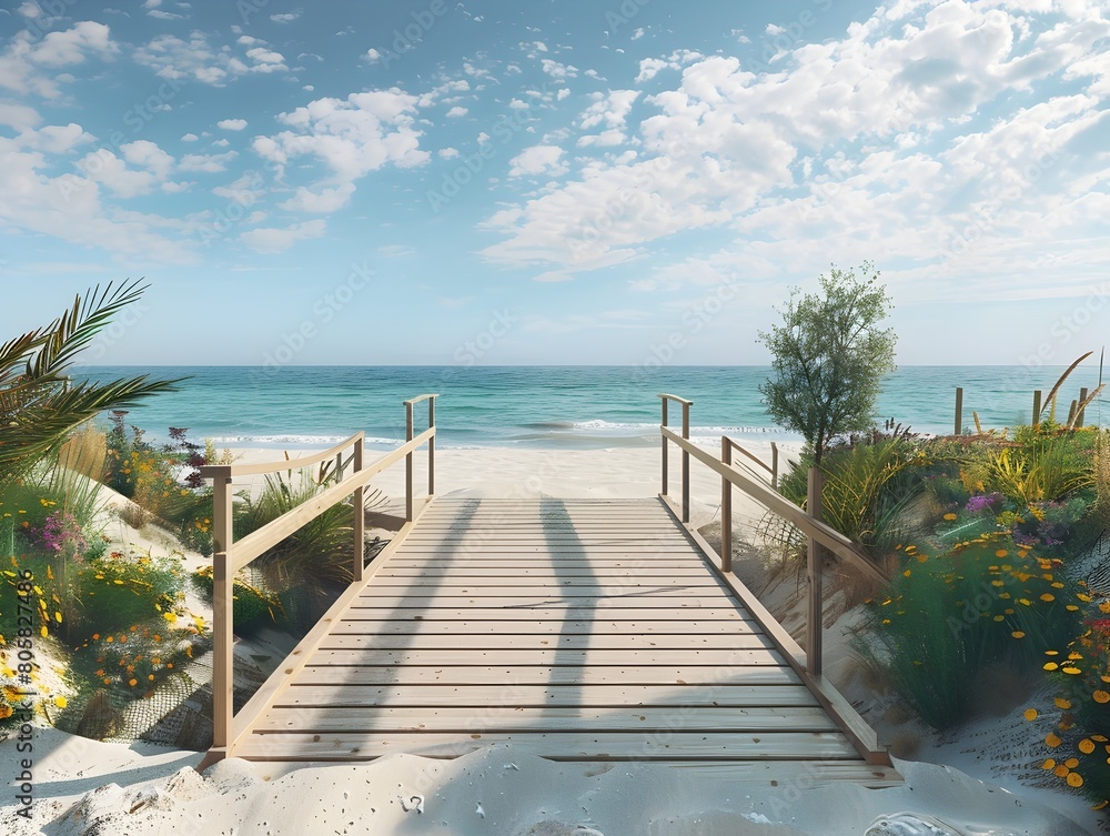 Accessible Beach Boardwalk with Ramps and Facilities for Disabled ...