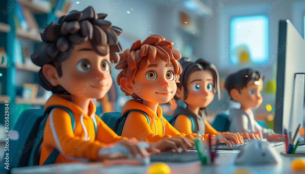 Capture the vibrant interaction in a virtual classroom using CG 3D ...