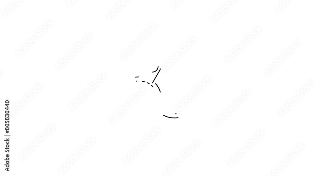 Road, location points 4k icon animation on white background. road ...