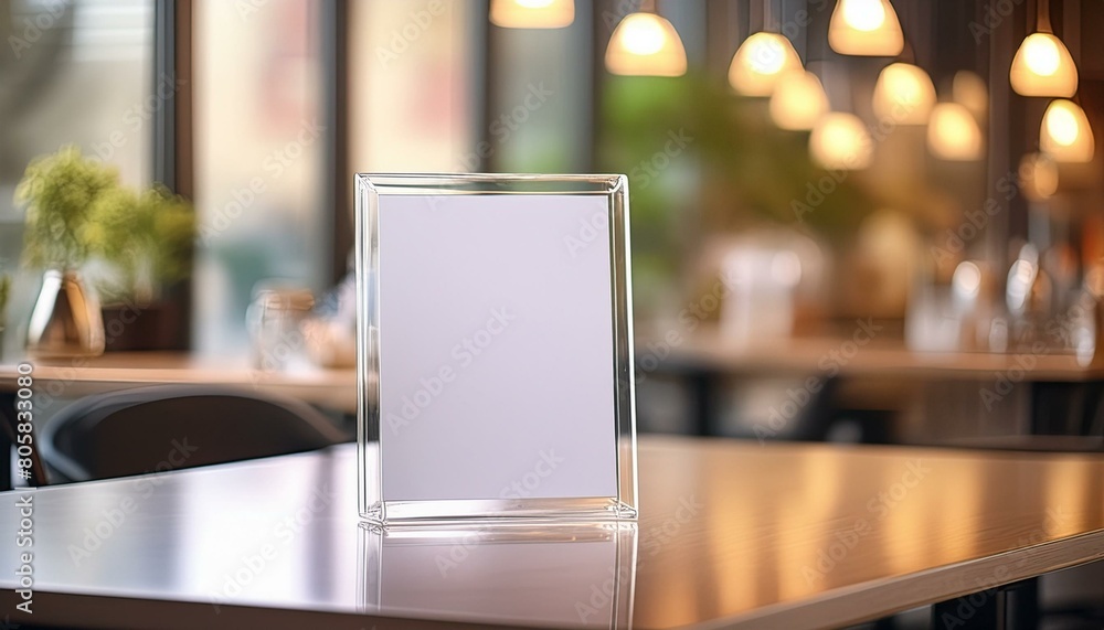 Artistic Dining: Mockup Acrylic Frame Posters Template with Blank Menu ...